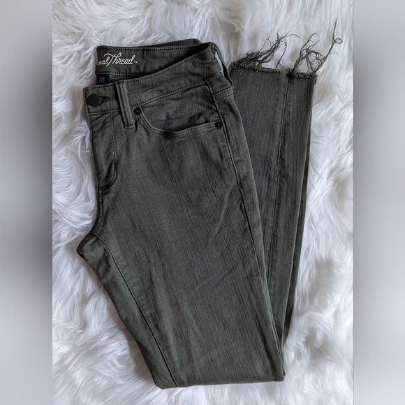Universal Thread | Jeans | Nwot Universal Thread Olive Green Destroyed ...